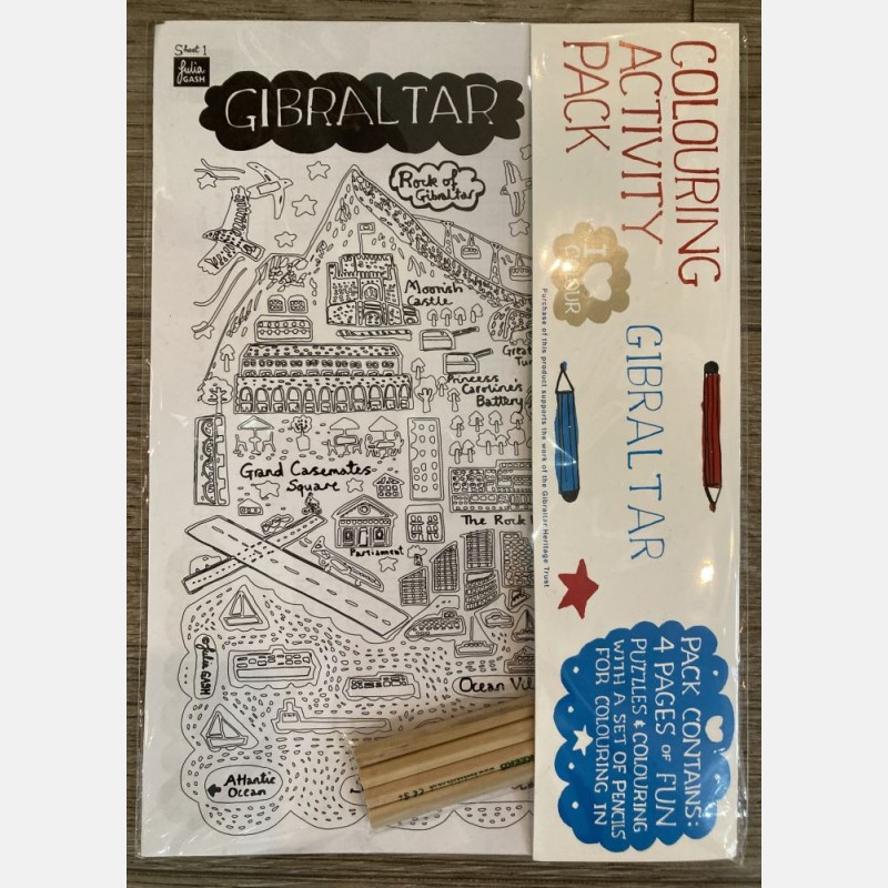 Gibraltar Colouring Activity Pack (with pencils) by Julia Gash
